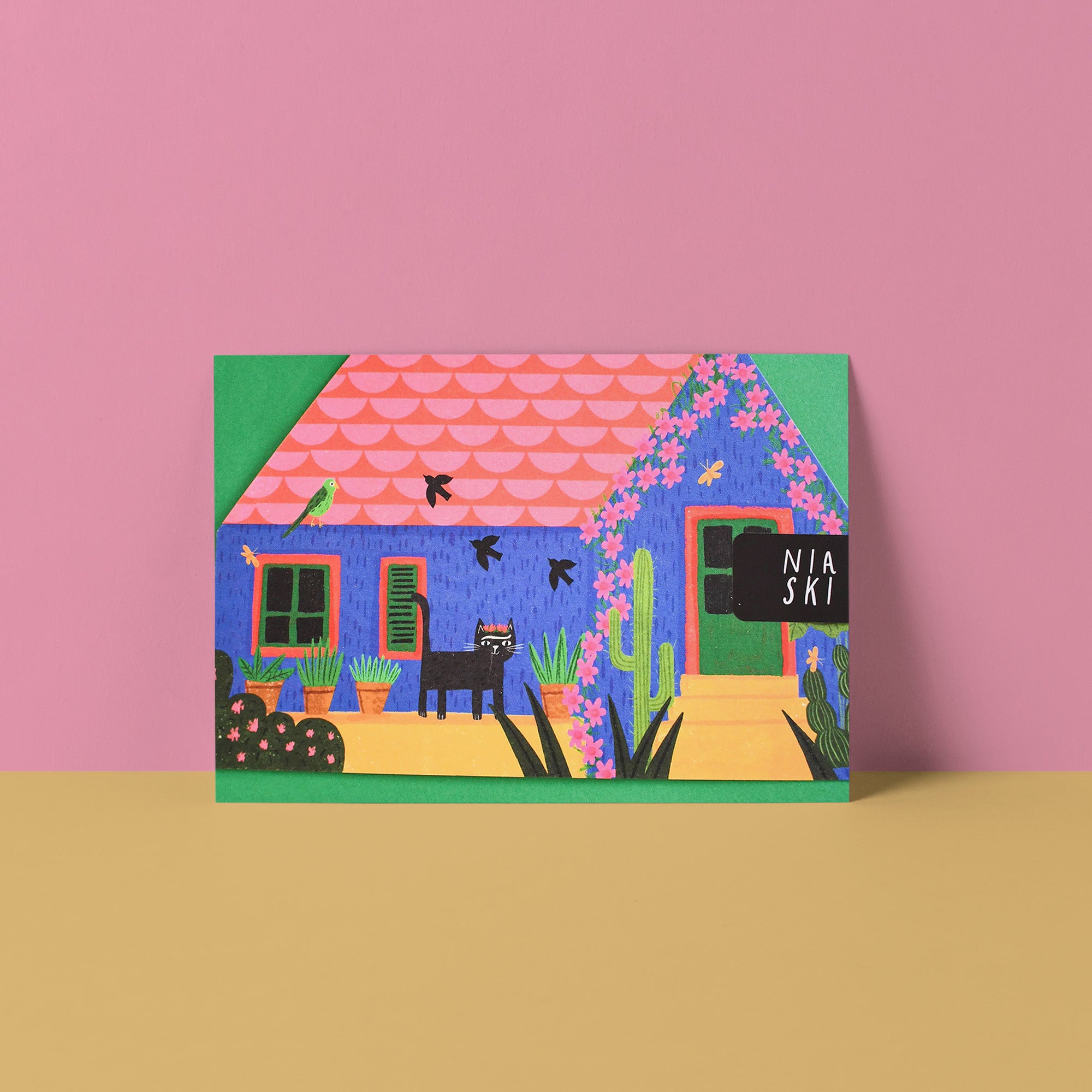 Furida Catlo's Blue House cut out house card – Niaski