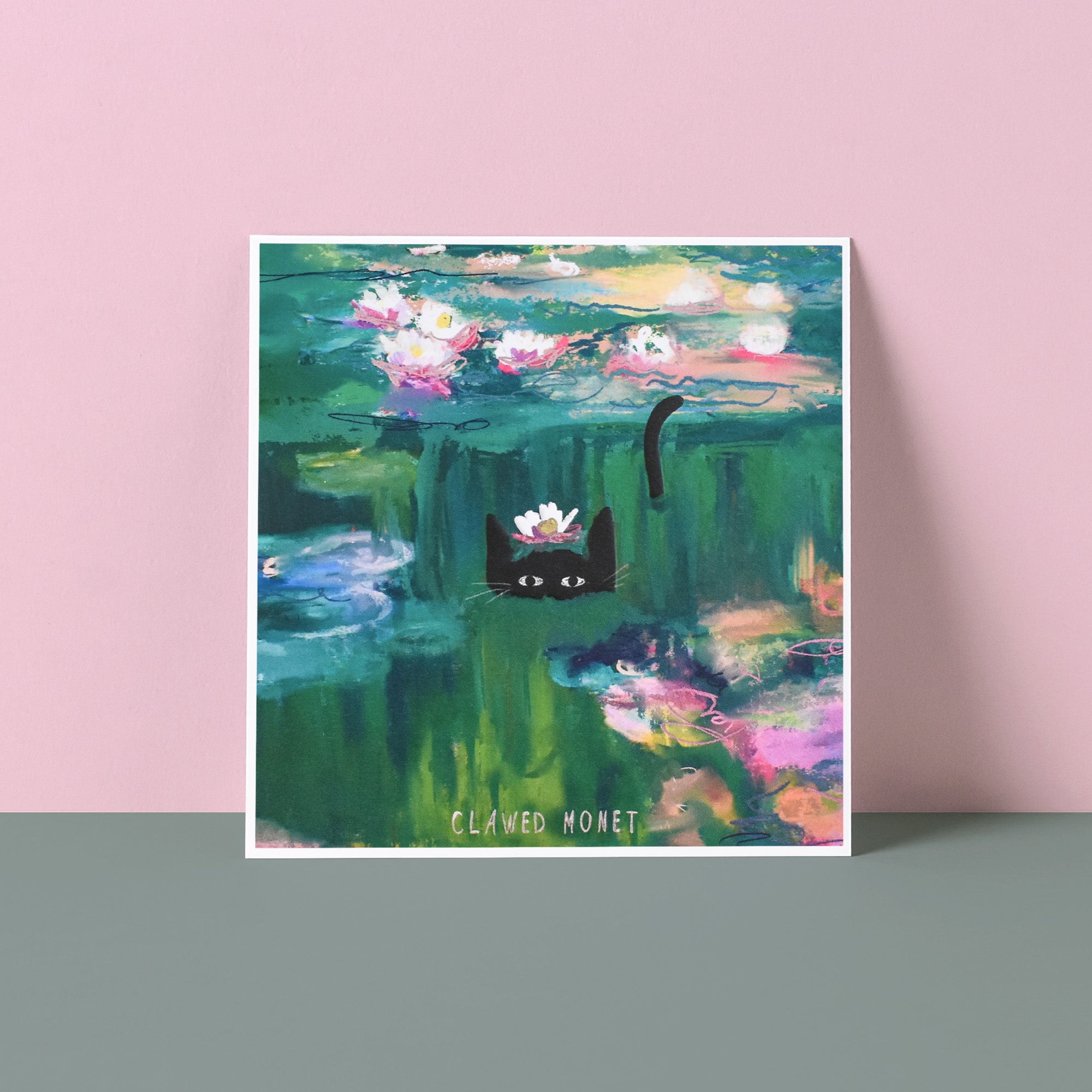 Clawed Monet Cat Artist Card – Niaski