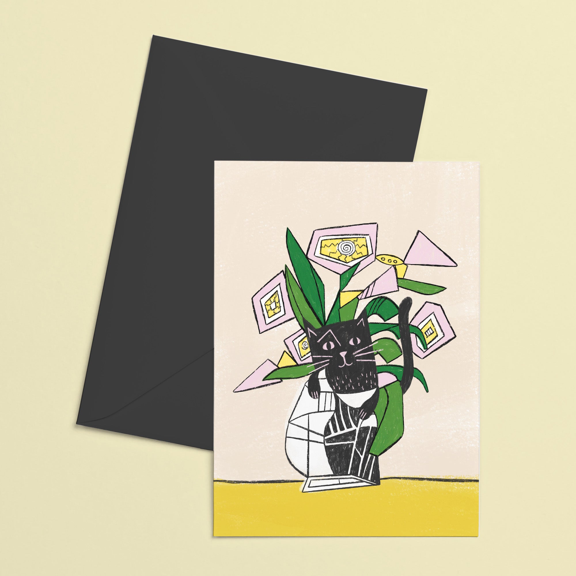 Pablo Picatso Flower Cat Card – Niaski
