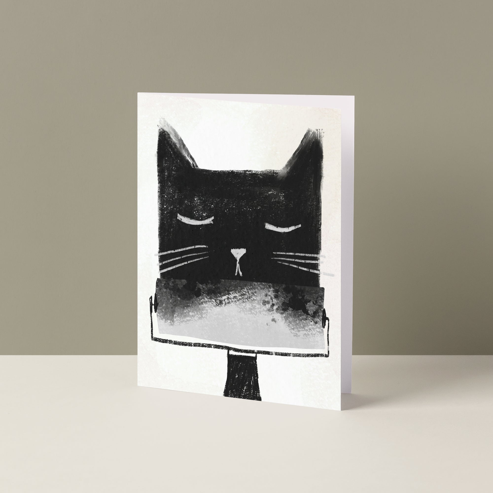 Printmaking Cat Card – Niaski