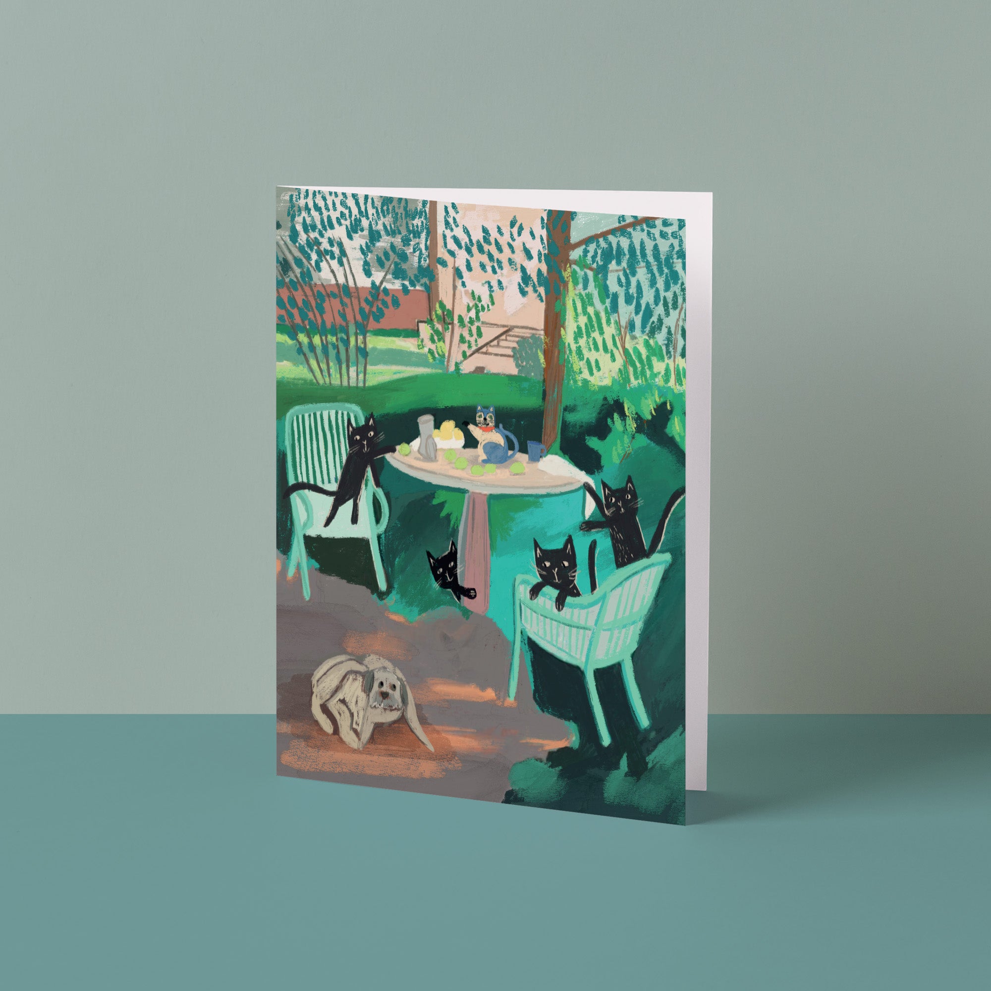 Cat Tea Party Artist Card – Niaski