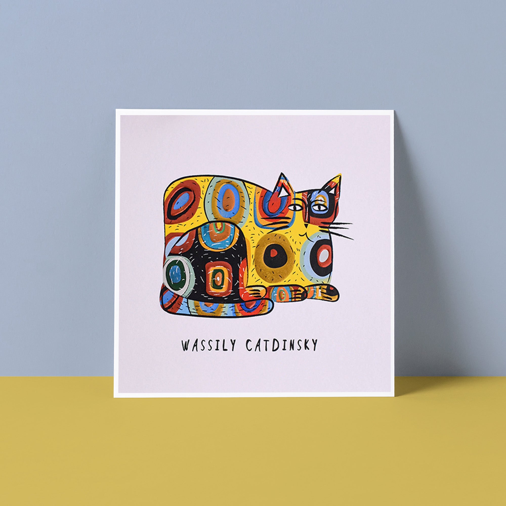 Wassily Catdinsky Studio Cat Art Card – Niaski